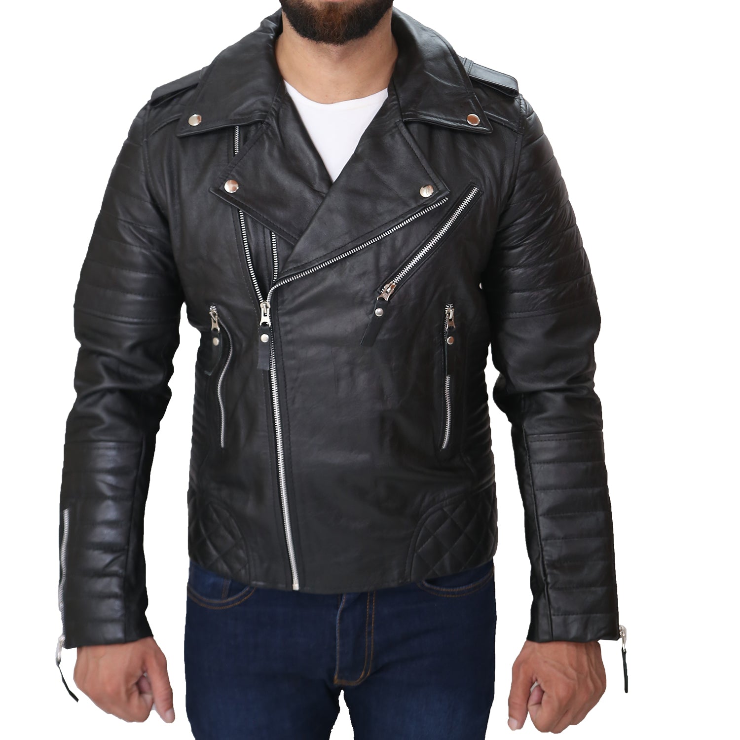 Mens Quilted Leather Jacket – Furor Jackets